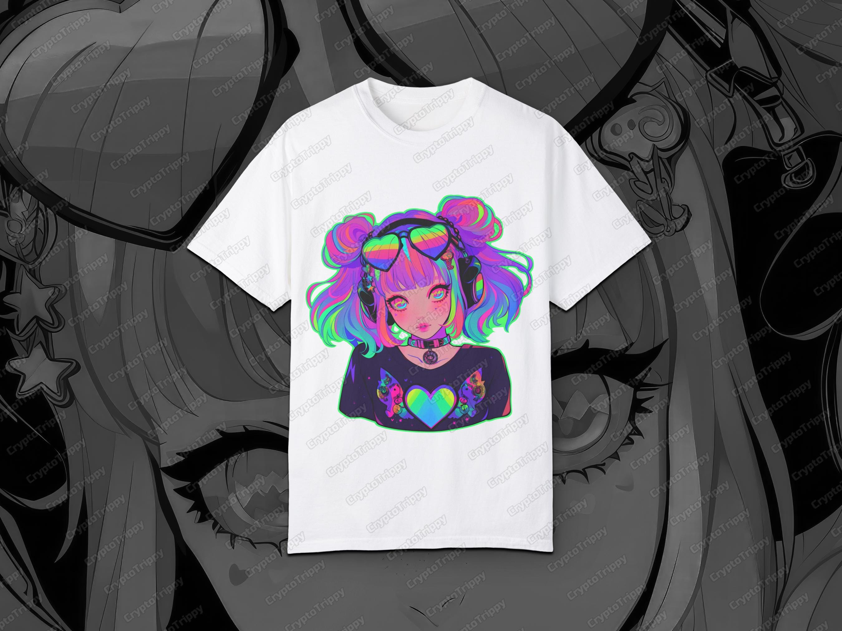 Trippy Gamer Girl Digital Download Transparent PNG SVG Psychedelic Clip ...