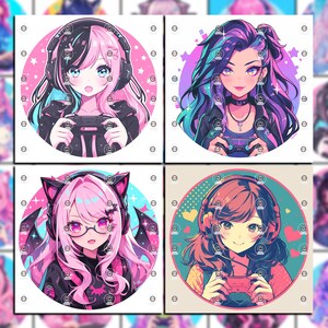 Anime Girl Gamer 20 Digital Download Gaming Profile Logos, High ...