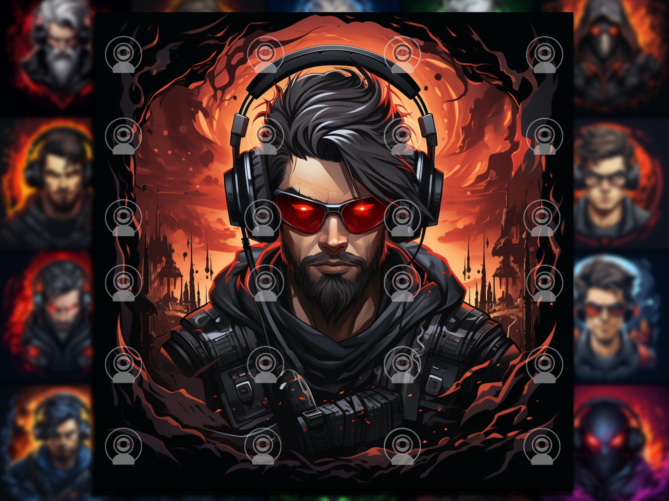 Epic Male Gamer 20 Digital Download Gaming Profile Logos, High ...