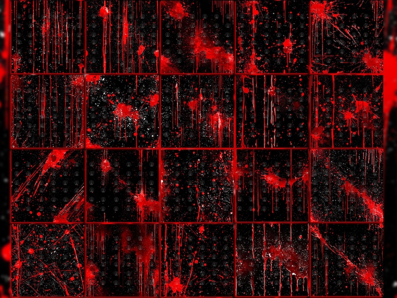 Blood Splatter Seamless Pattern Digital Download Tile Background Horror ...