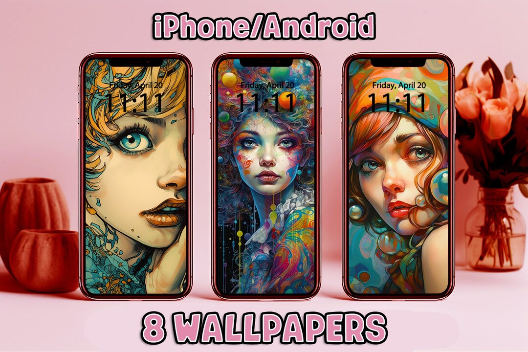 Vintage Pin-up Girl Phone Wallpaper 8 Digital Download - Etsy
