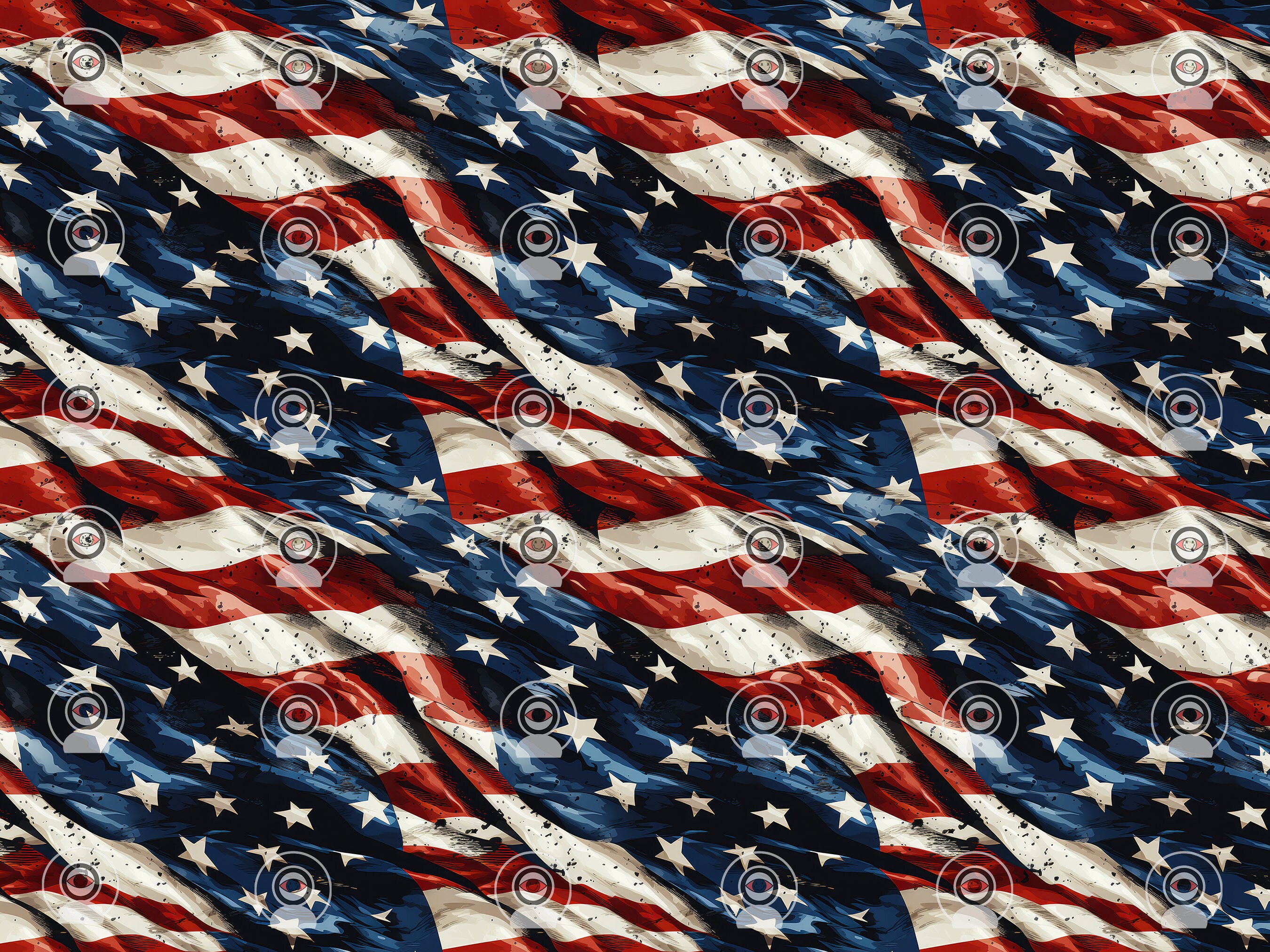 American Flag Seamless Pattern Digital Download Tile Background ...