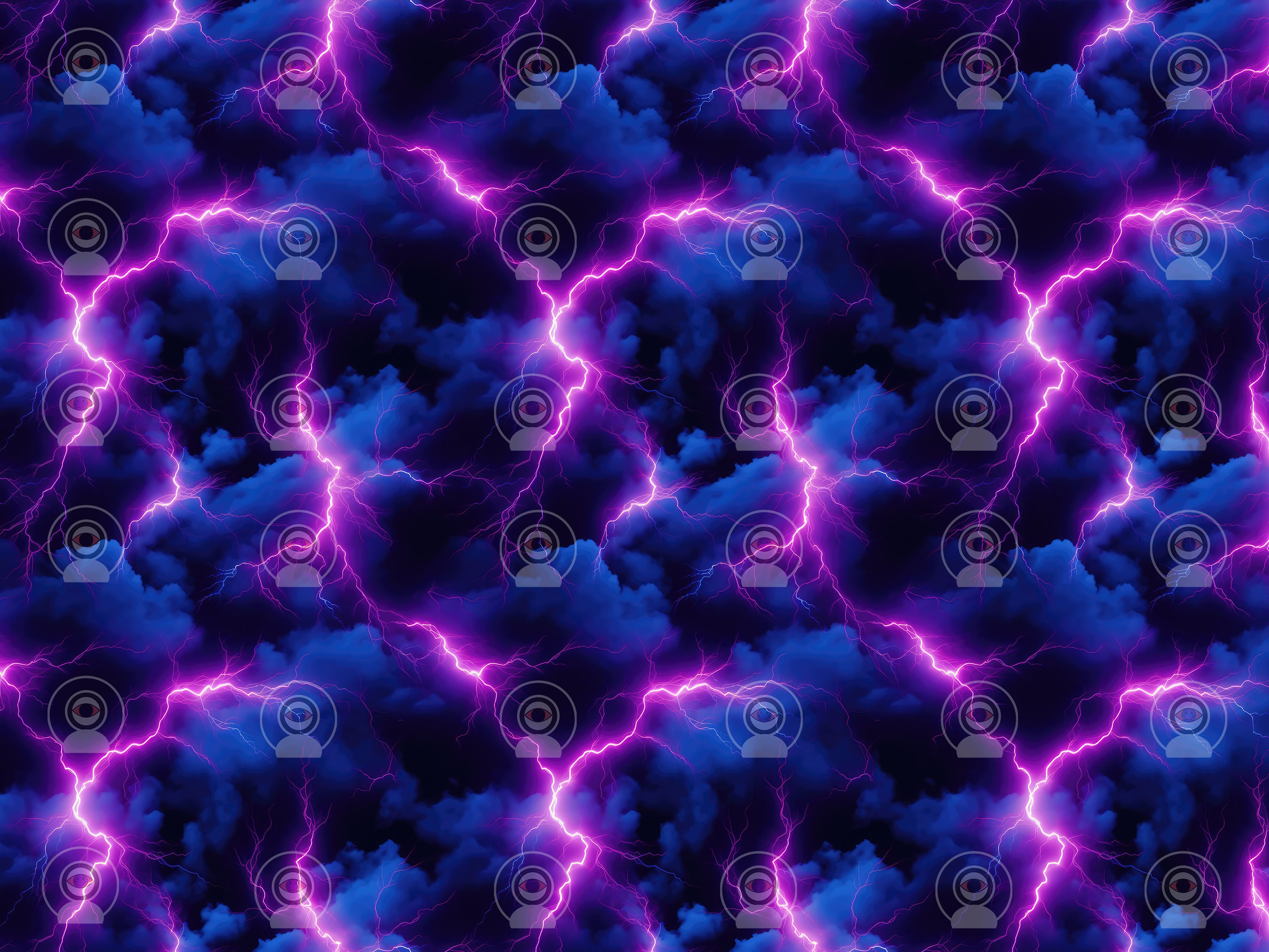 Neon Lightning Seamless Pattern Digital Download Tile Background ...
