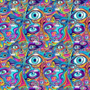 Trippy Eye Seamless Pattern Digital Download Tile Background ...