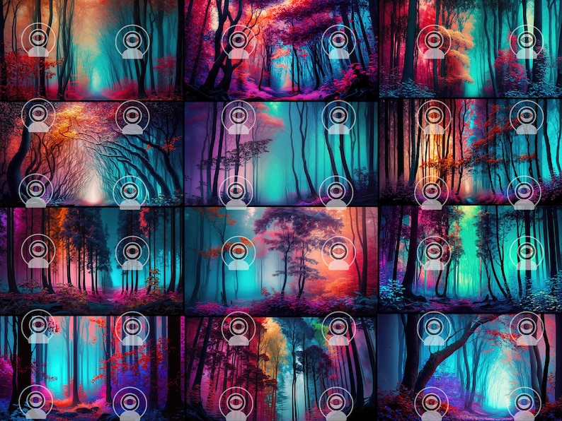 Ethereal Forest Desktop Wallpaper 12 Digital Download Backgrounds ...