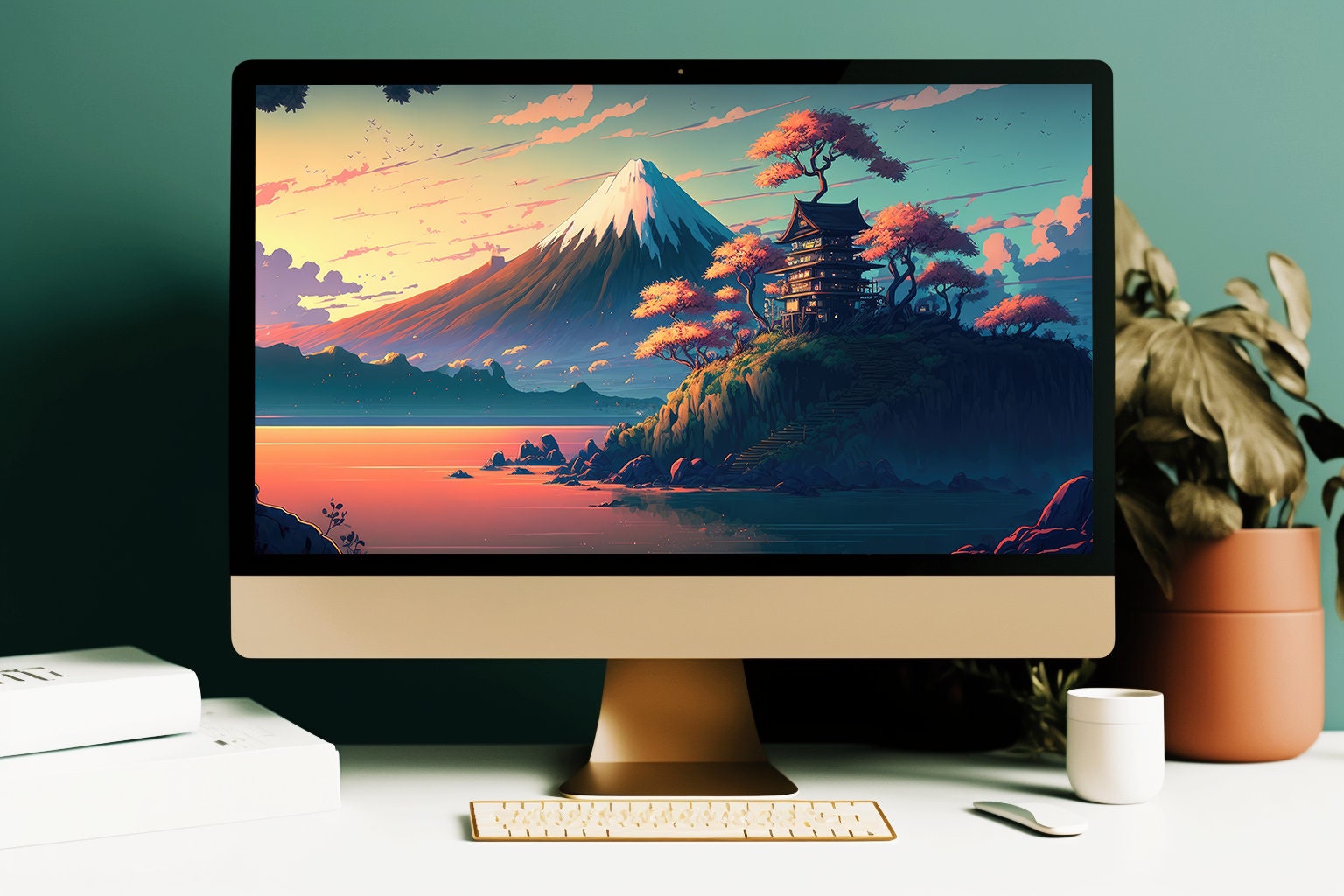 Anime Landscape Desktop Background 8 Digital Download Backgrounds ...