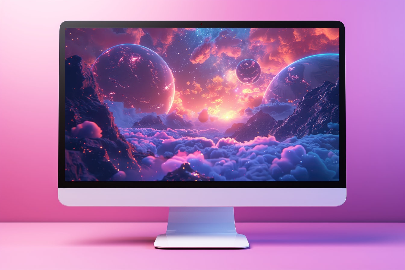 Galactic Dreamscape Desktop Background 8 Digital Download Wallpapers ...