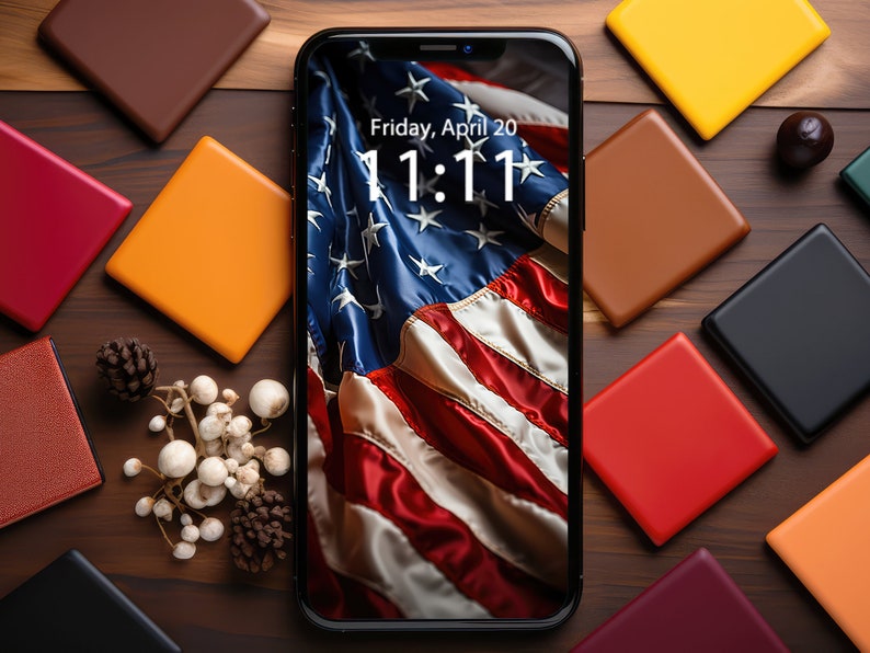 American Flag Phone Wallpaper 12 Digital Download Backgrounds Patriotic ...