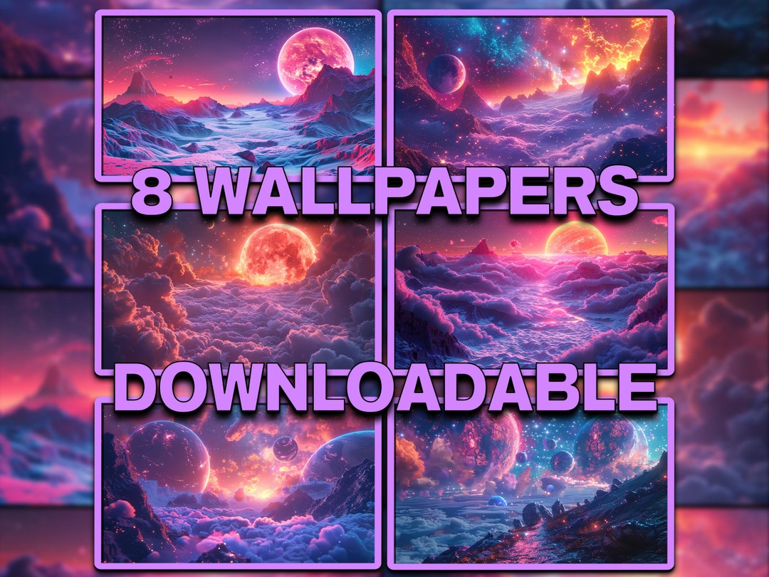 Galactic Dreamscape Desktop Background 8 Digital Download Wallpapers ...