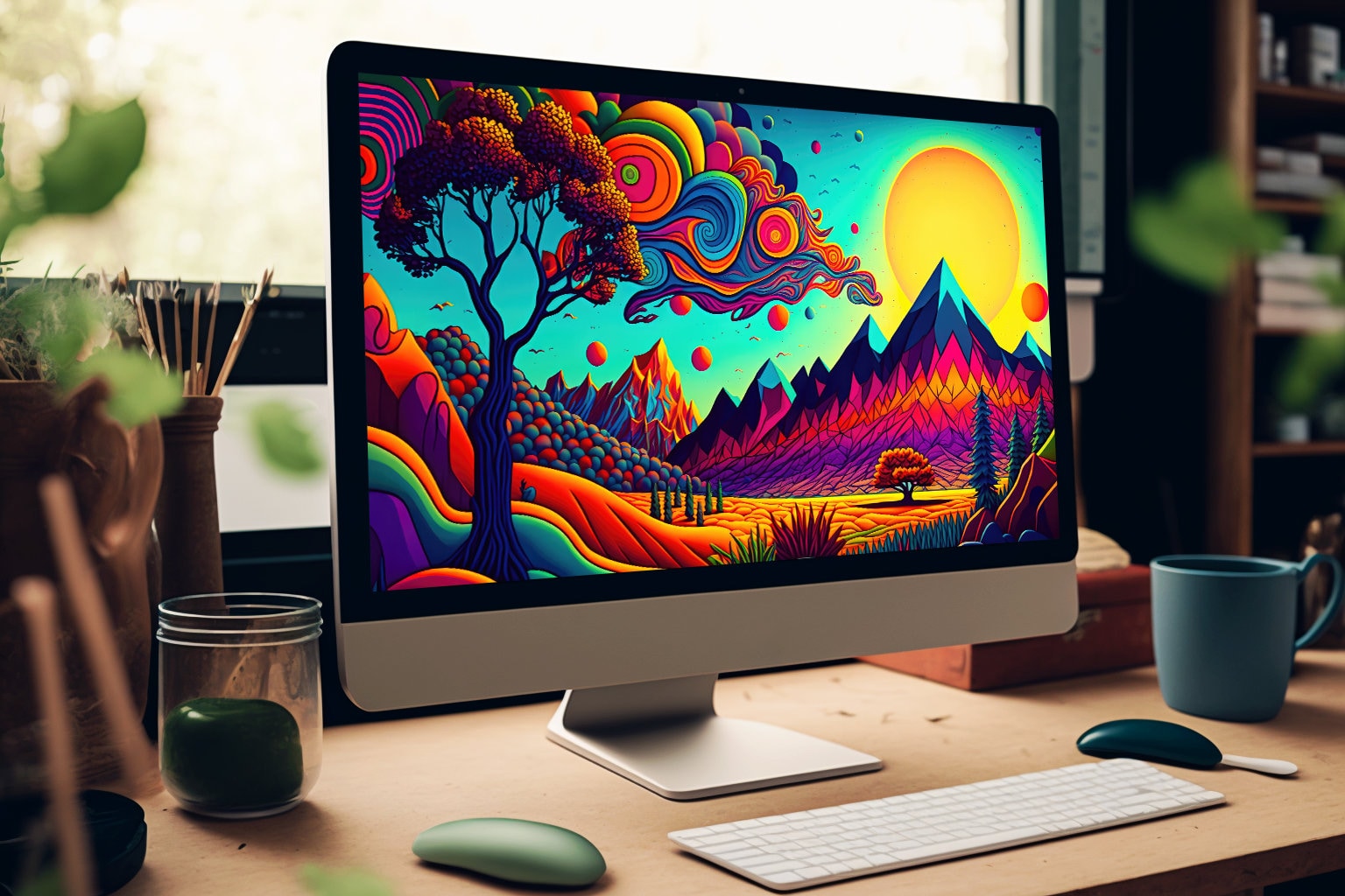 Trippy Landscape Desktop Backgrounds 8 Digital Download Backgrounds ...