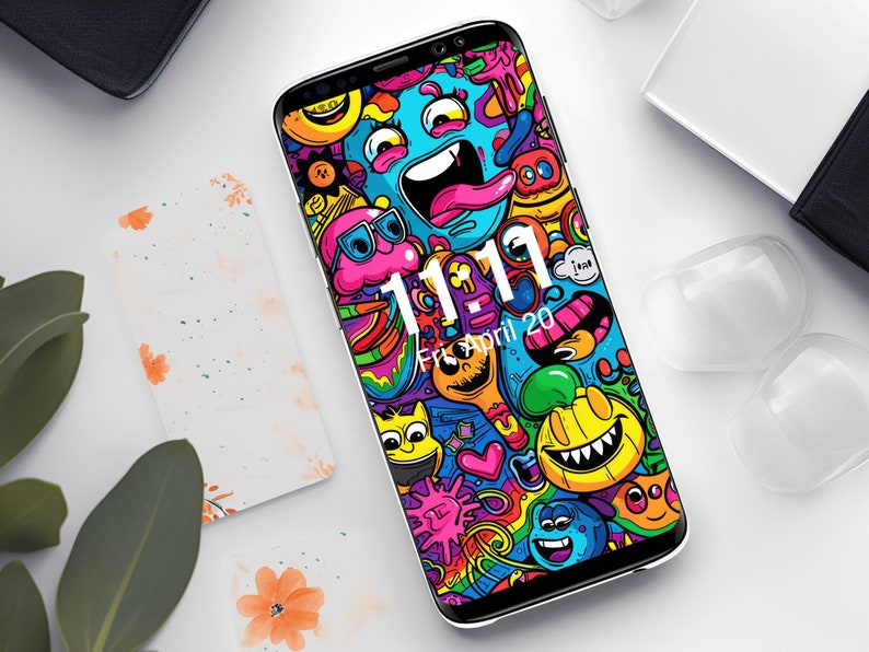 Trippy Smiley Toon Wallpaper 16 Digital Download Backgrounds ...