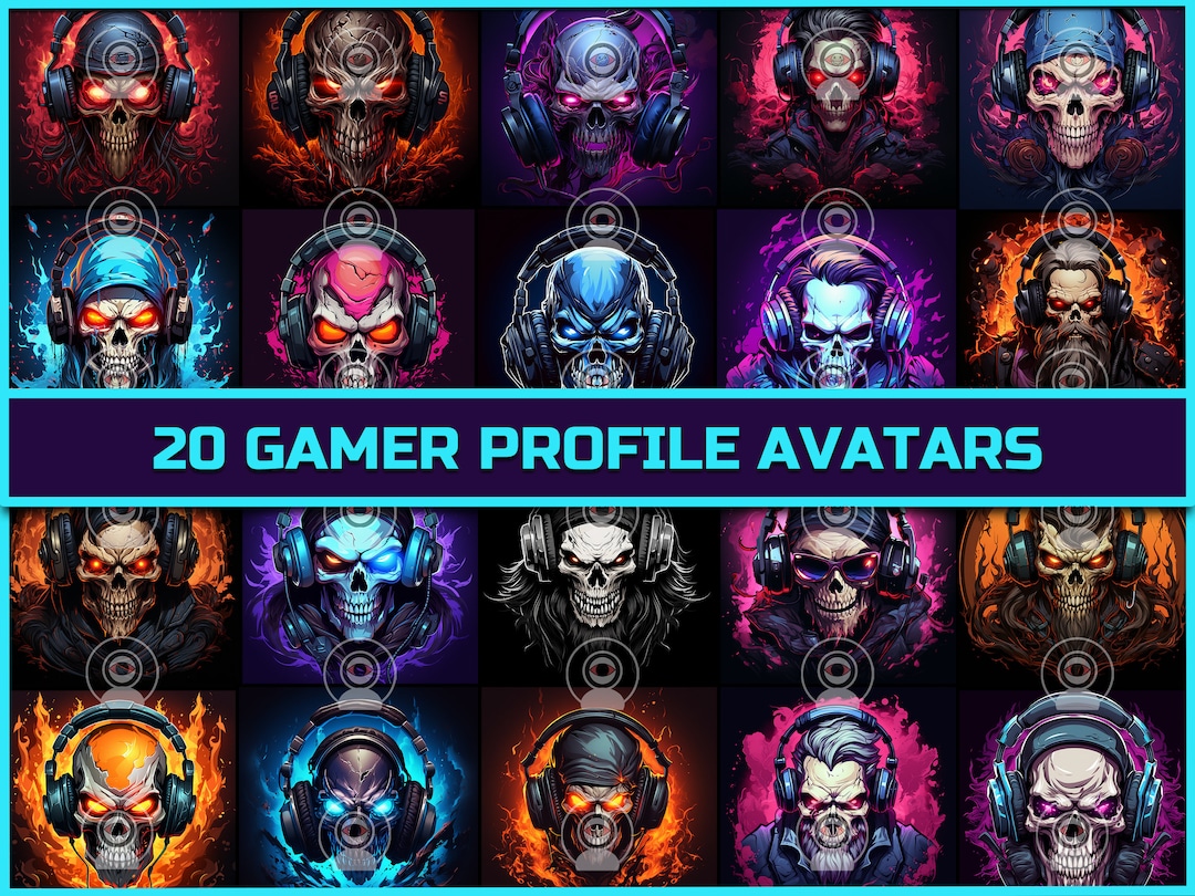 Epic Skull Gamer 20 Digital Download Gaming Profile Logos, High ...