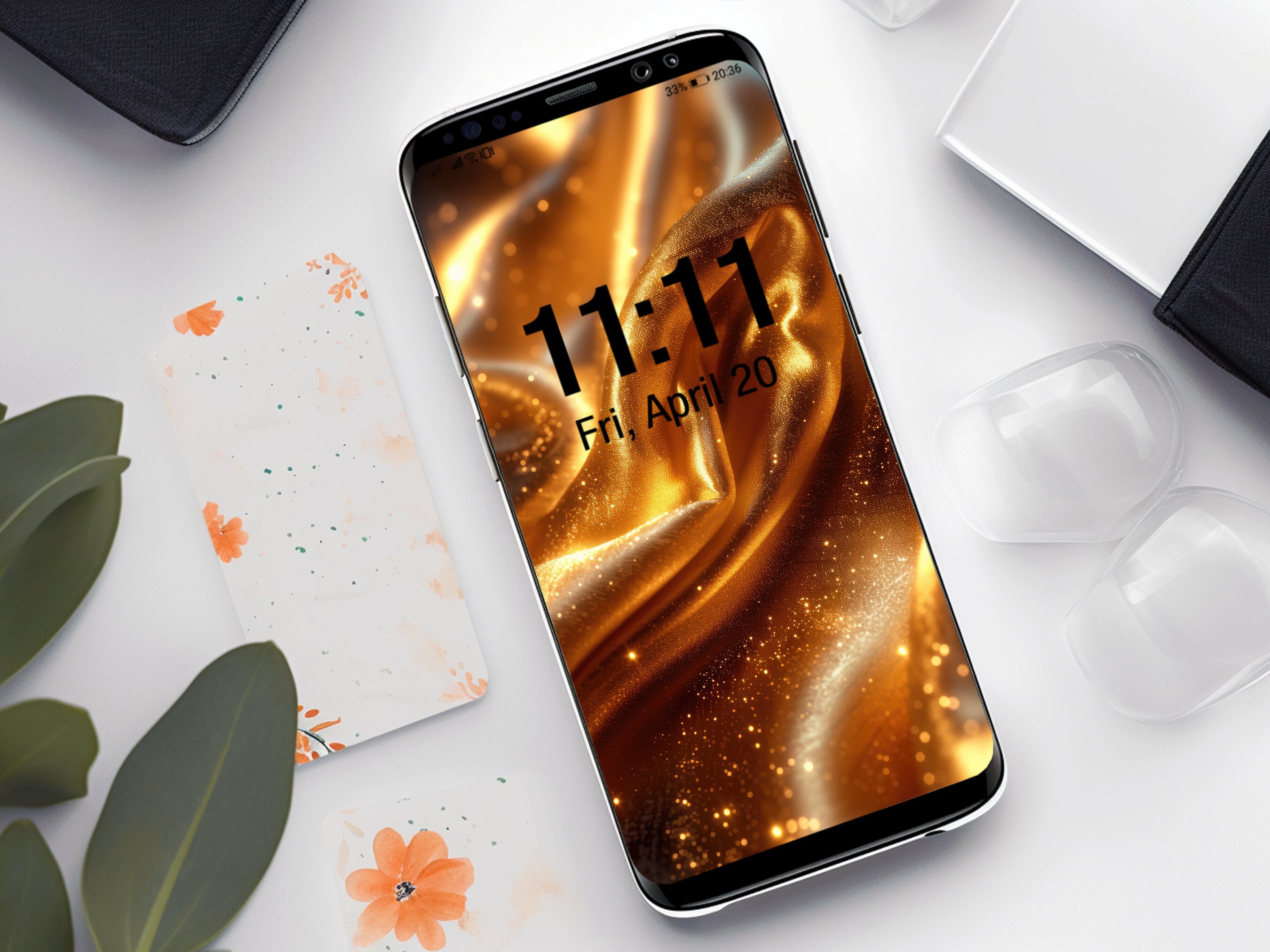 Gold Satin Phone Wallpaper 8 Digital Download Backgrounds Luxury Gold ...