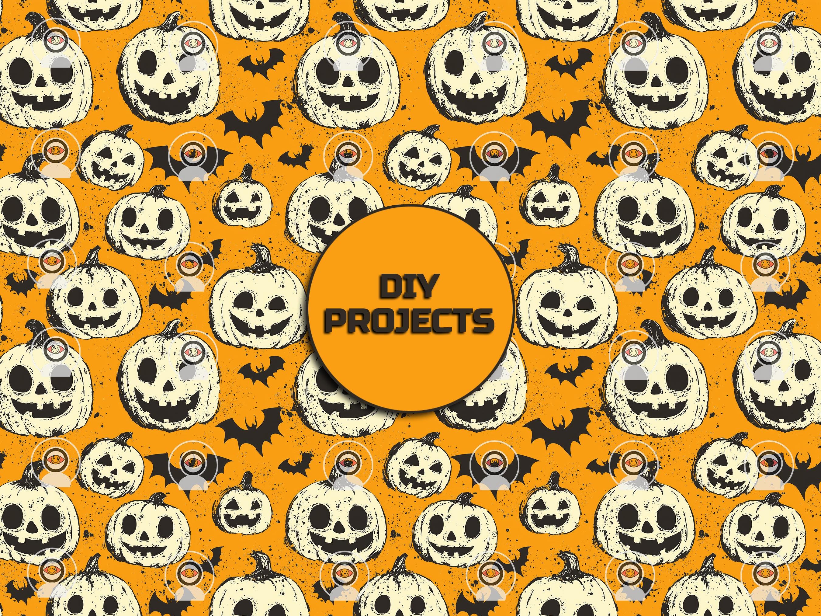 Jack-o-lantern Seamless Pattern Digital Download Tile Background ...