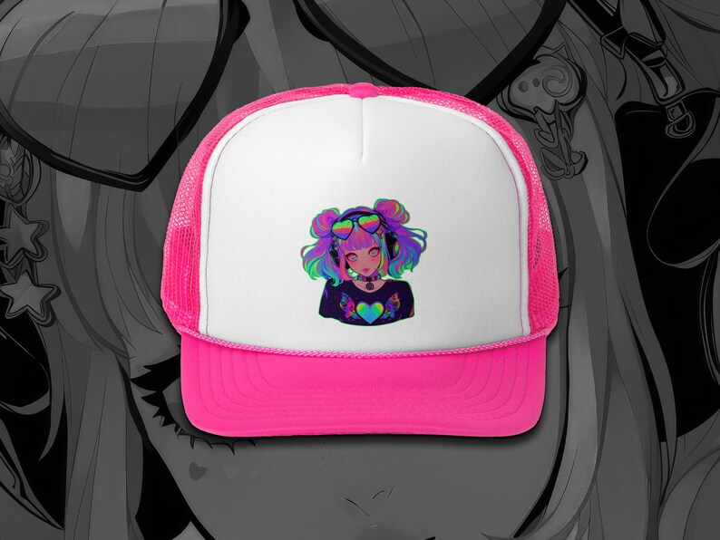 Trippy Gamer Girl Digital Download Transparent PNG SVG Psychedelic Clip ...