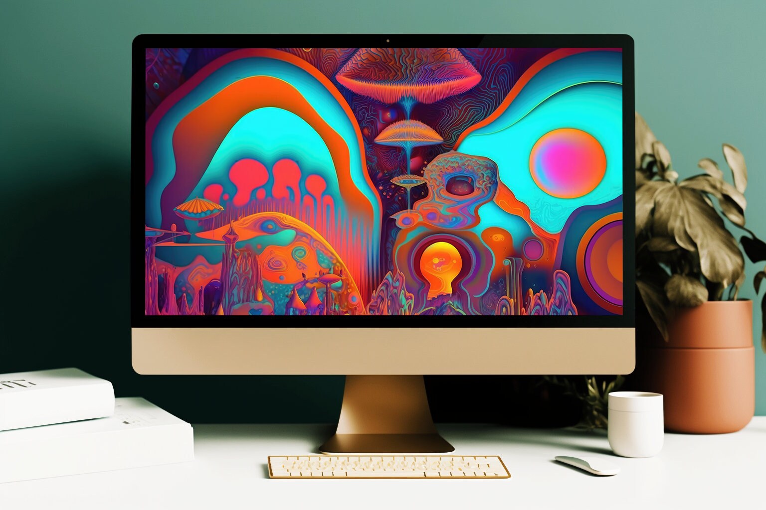 Trippy Desktop Background 8 Digital Download Backgrounds Surreal ...