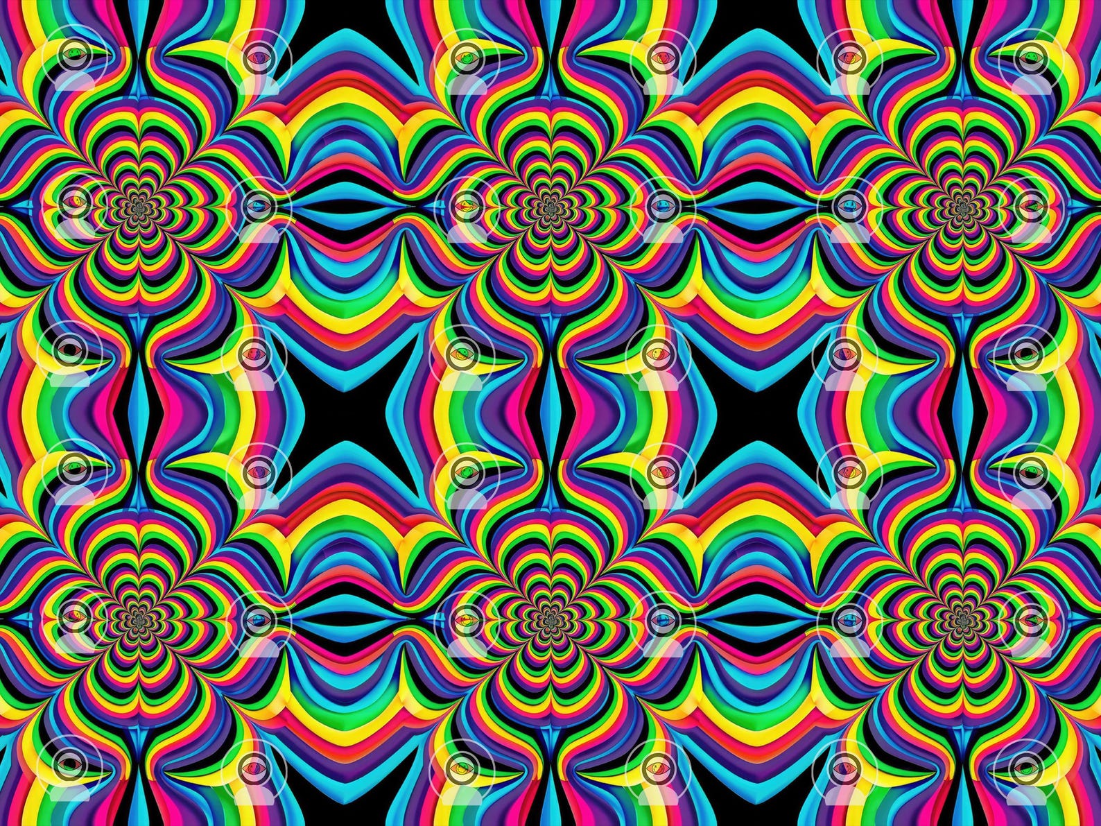 Trippy Illusion Seamless Pattern Digital Download Tile Background ...
