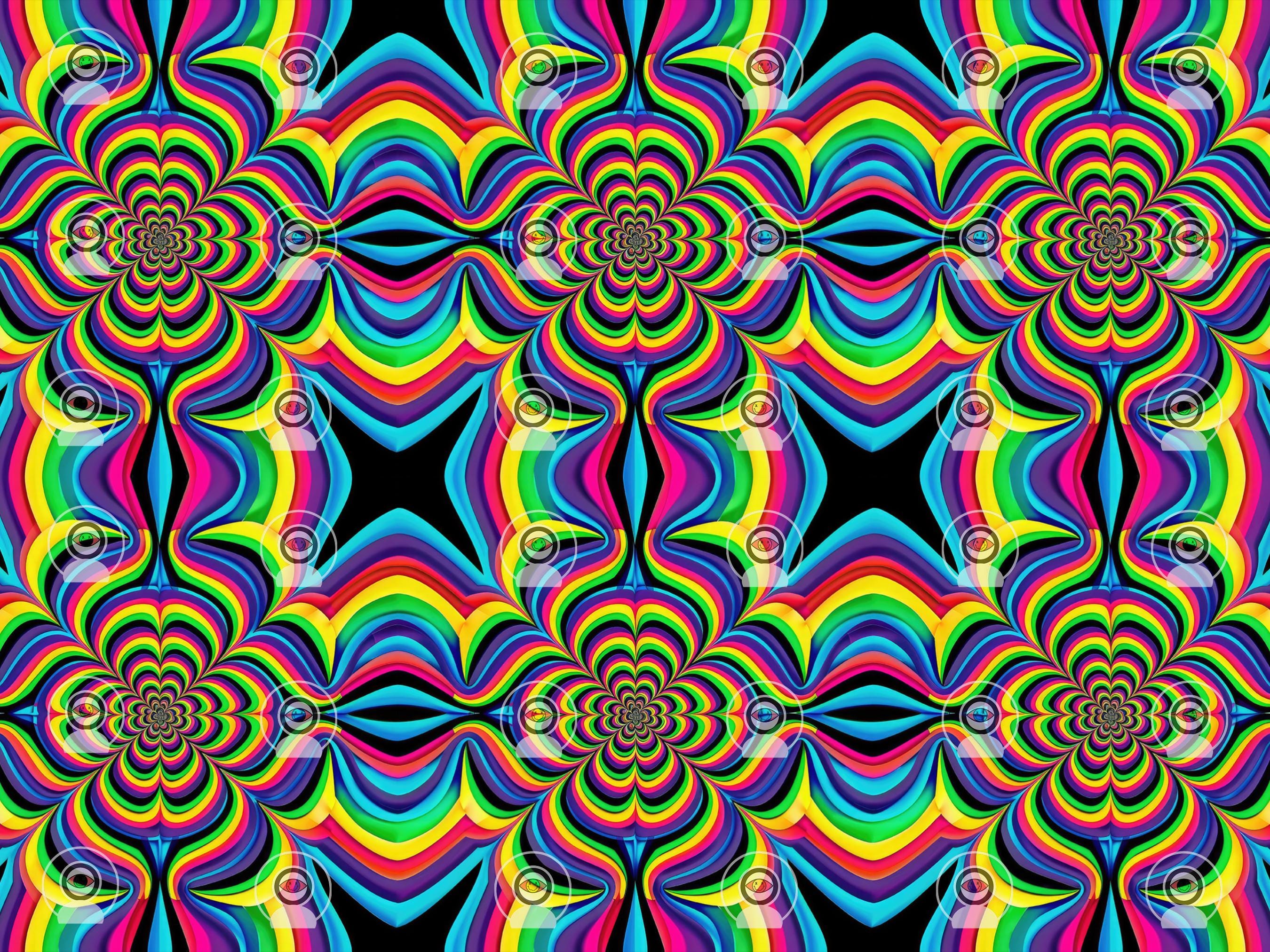 Trippy Illusion Seamless Pattern Digital Download Tile Background ...