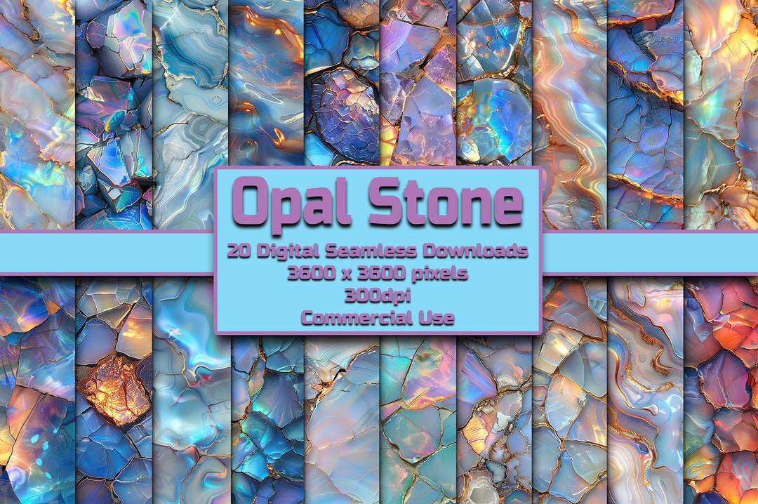 Opal Seamless Pattern Digital Download Tile Background Opal Stone ...