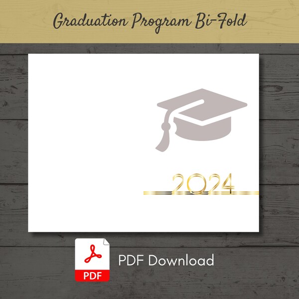 Graduation Program Template - Etsy