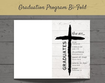 Graduation Program Cover | Bi-fold Design | PDF - Etsy