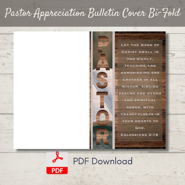 Pastor Appreciation Program - Etsy