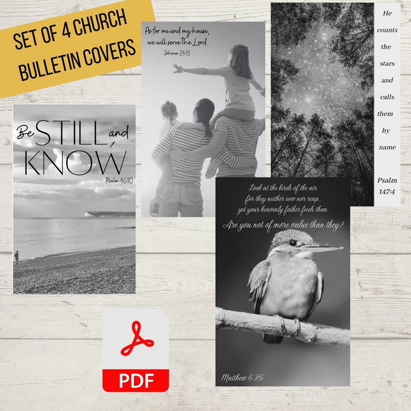 Church Bulletin Covers Black and White - Etsy