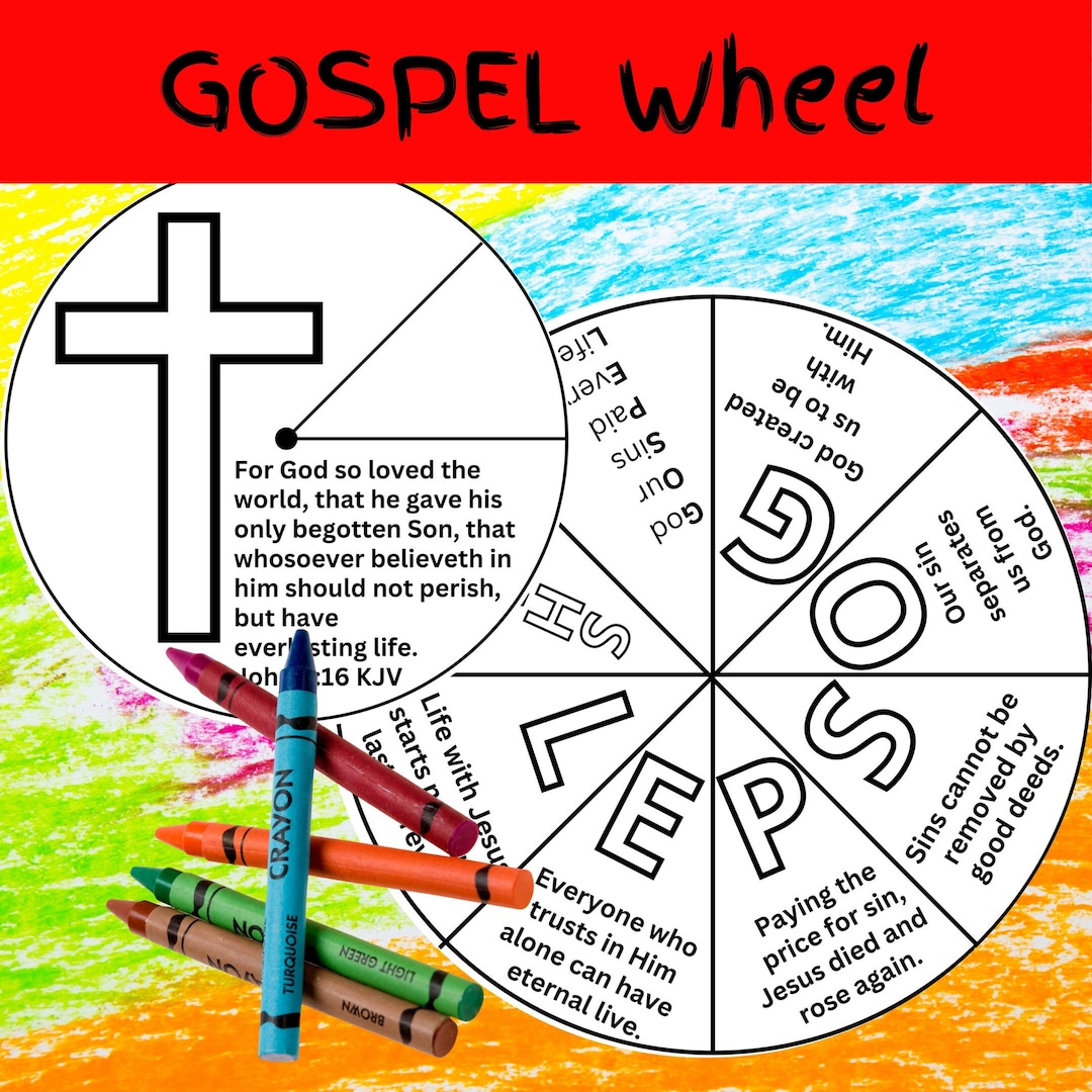 GOSPEL Wheel Paper Craft | Acrostic to Share Gospel Message | VBS Craft ...