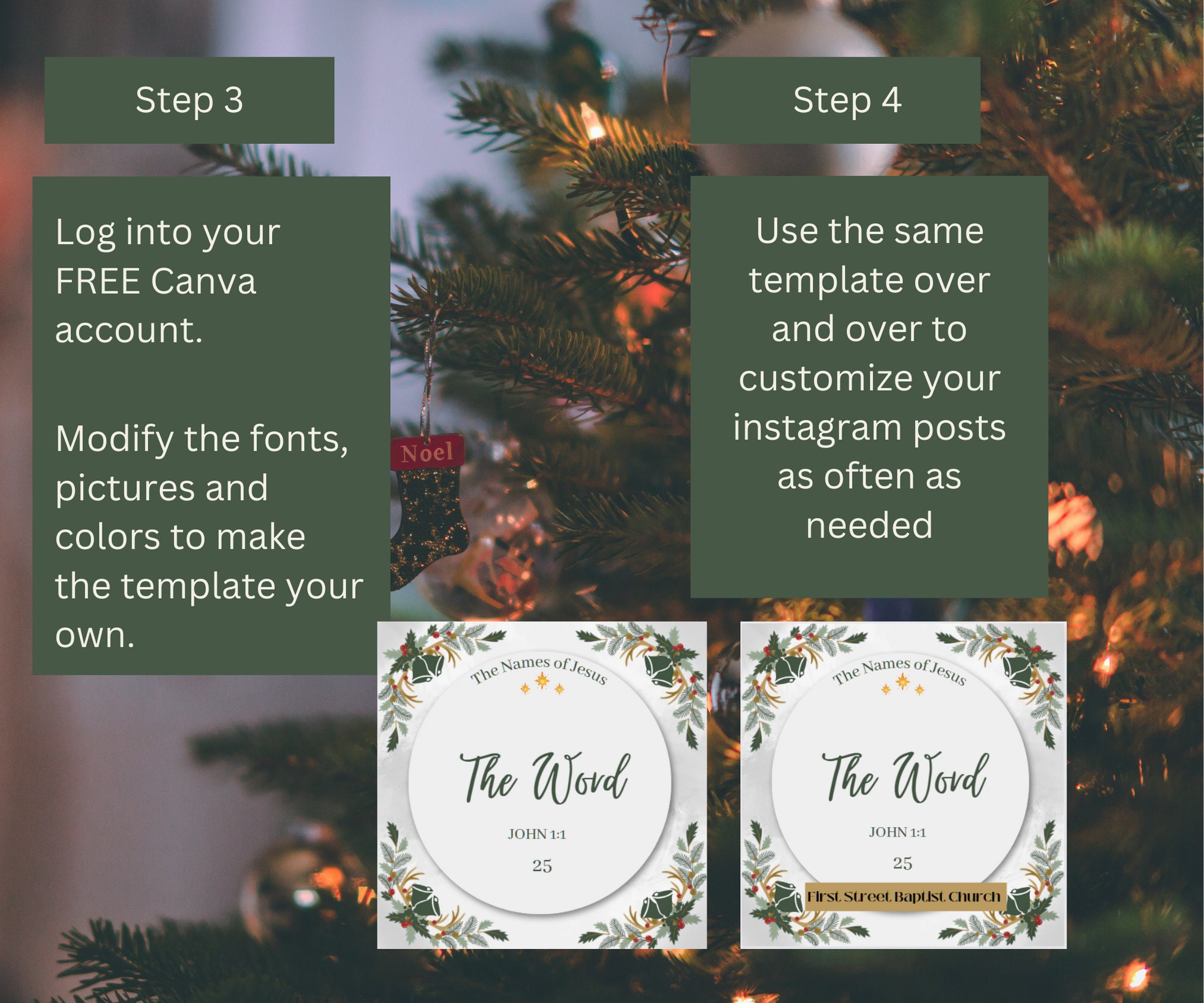 25 Names of Jesus Instagram Posts Christmas Advent Countdown Edit in ...