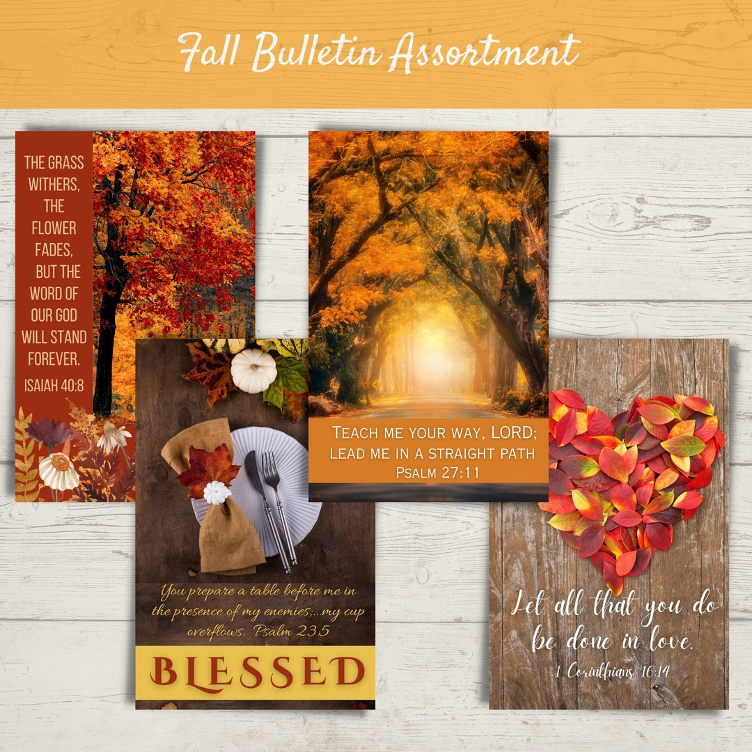 Church Bulletin Covers | Bi-fold Design | PDF | Fall Thanksgiving ...