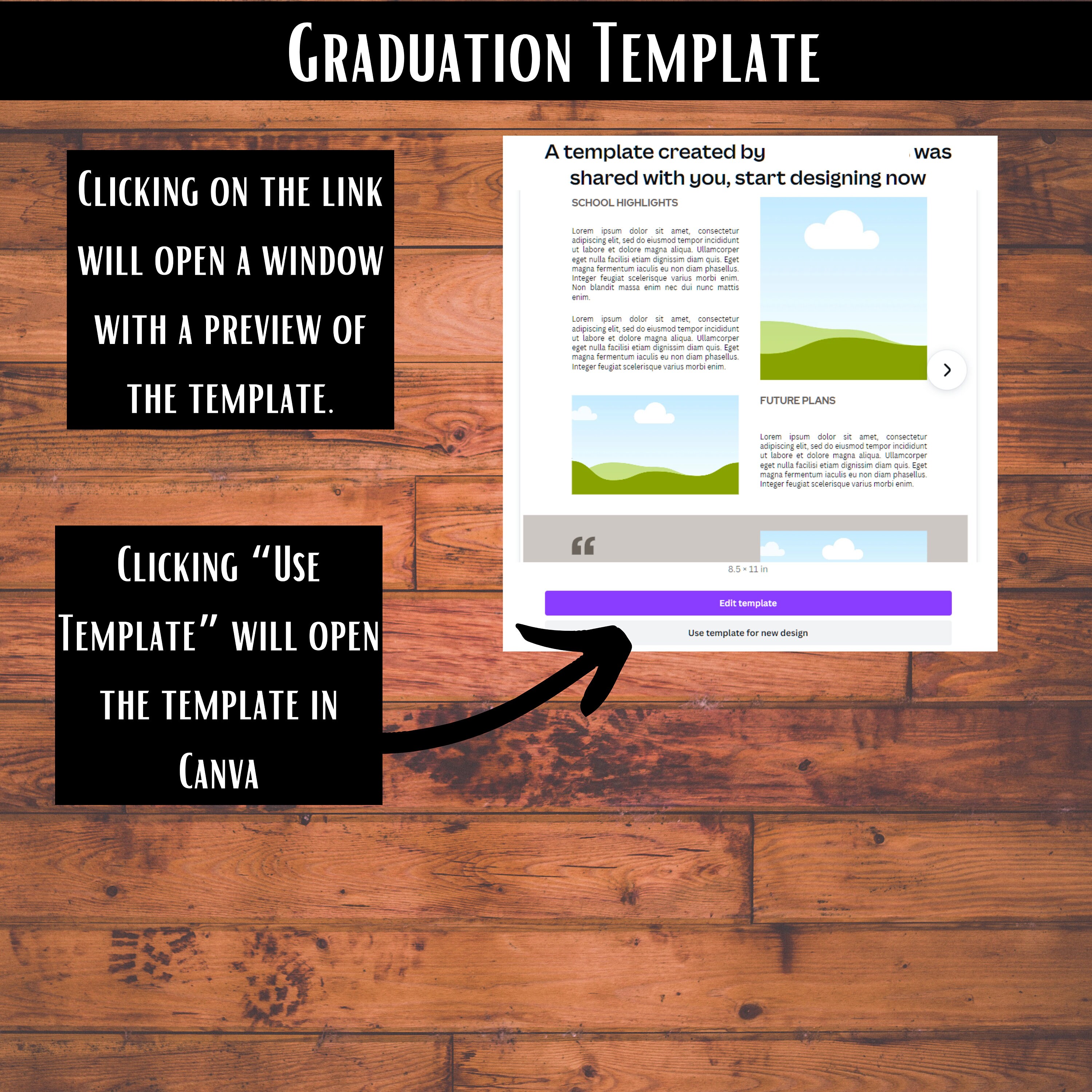 Graduation Announcement Template Future Plans Senior High School ...