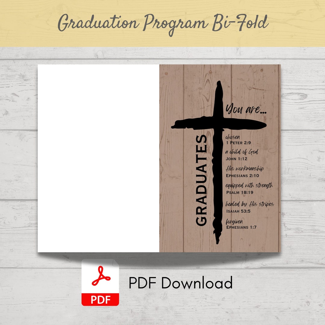 Graduation Program Cover | Bi-fold Design | PDF | Cross You Are ...