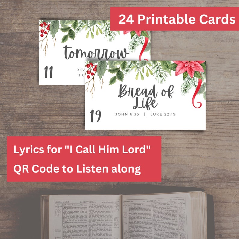 Advent I Call Him Lord | Advent Calendar Printable | Christmas Activity ...