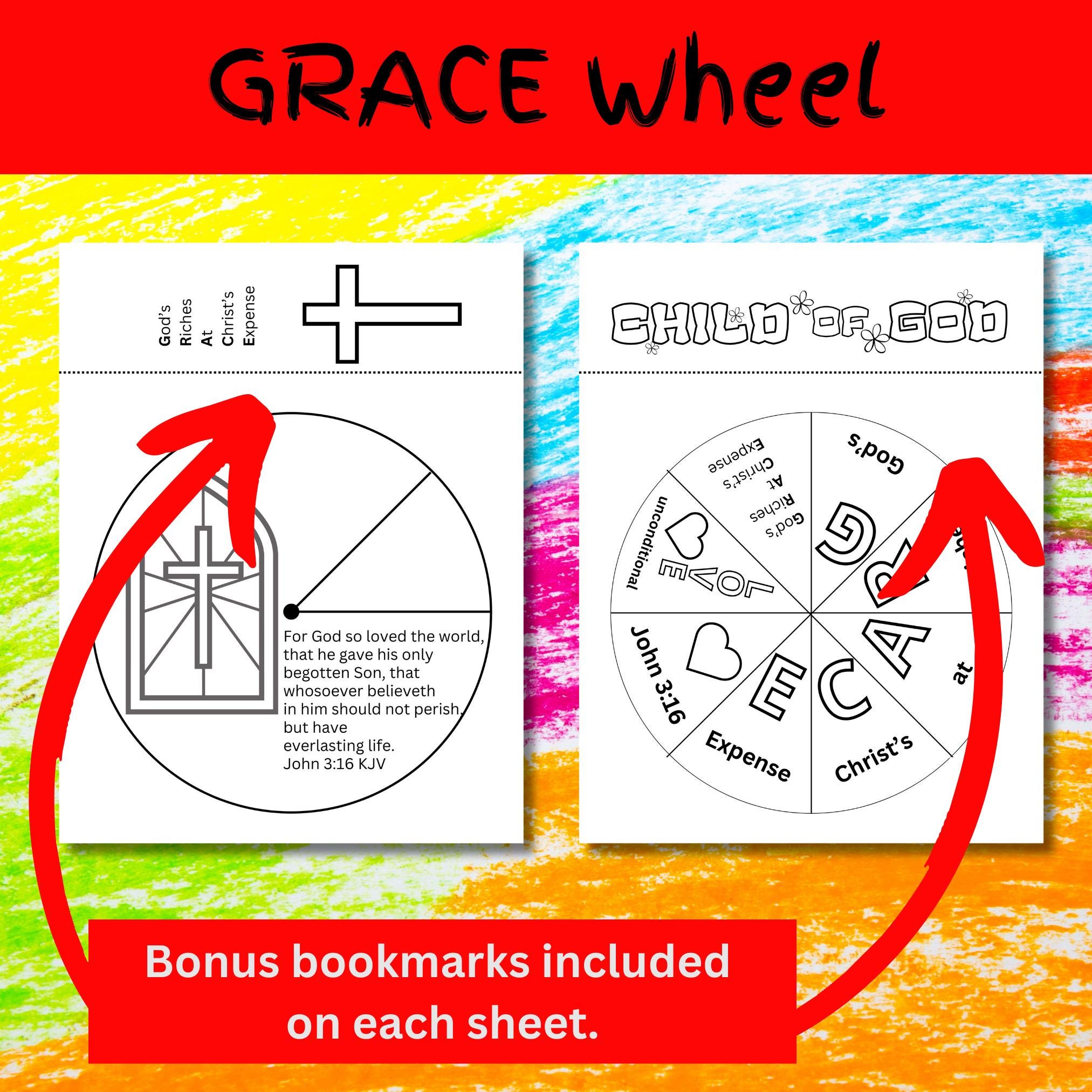 GRACE Wheel Paper Craft | Acrostic - God's Riches at Christ's Expense ...