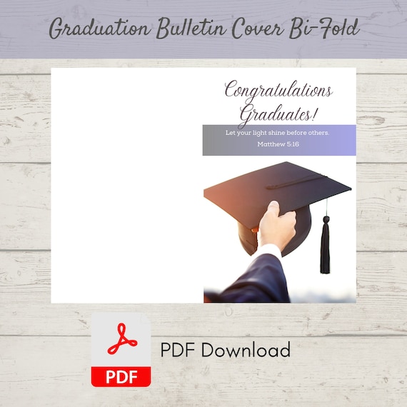 Graduation Program Cover Design Template