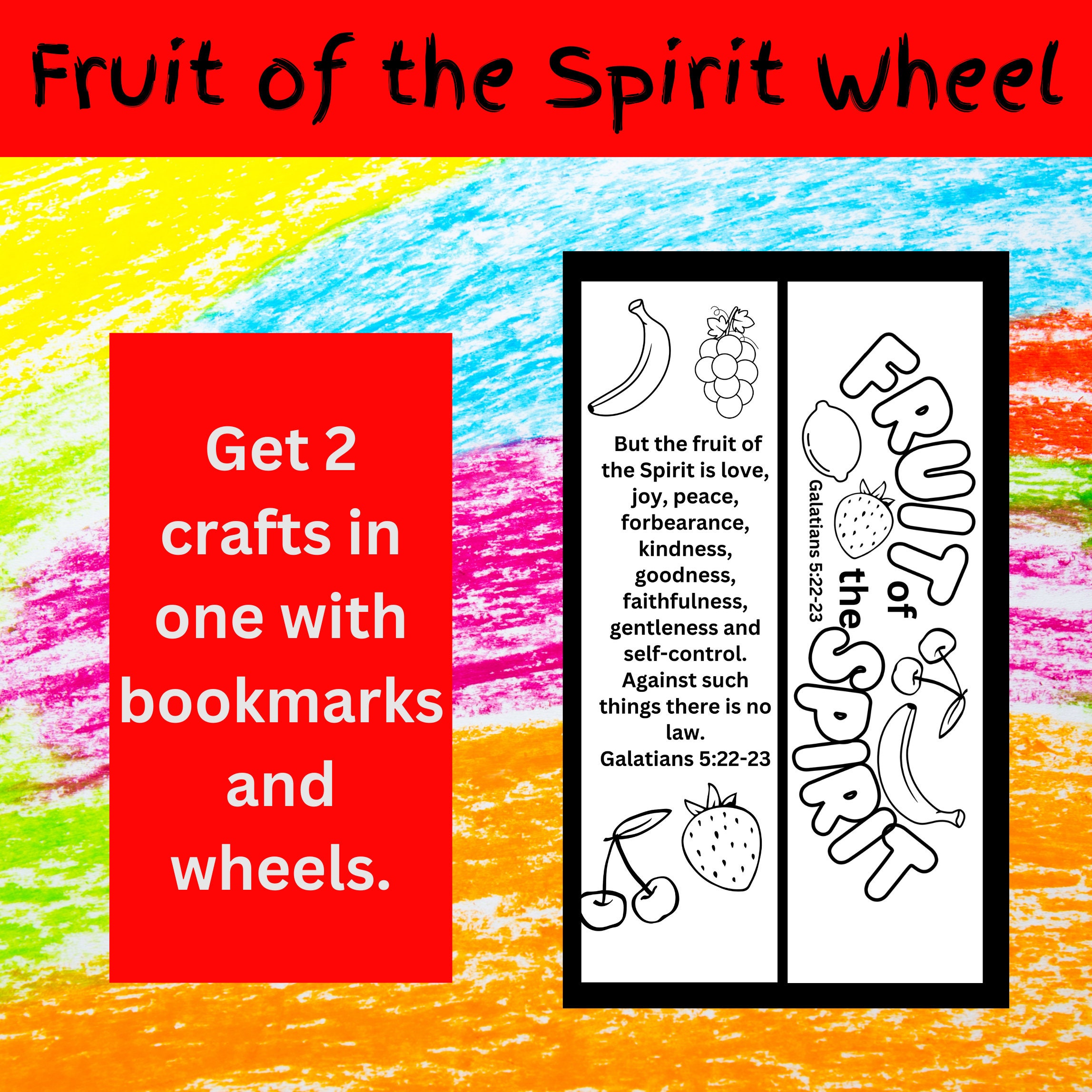 Fruit of the Spirit Wheel Paper Craft | VBS Craft | Sunday School ...