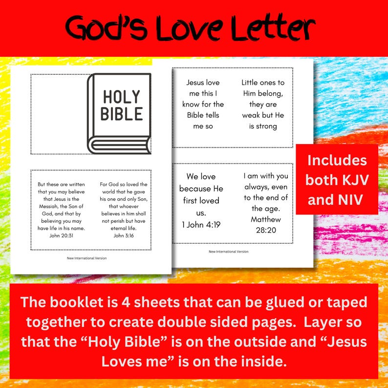 God's Love Letter to Me Craft | Sunday School | VBS | Homeschool ...