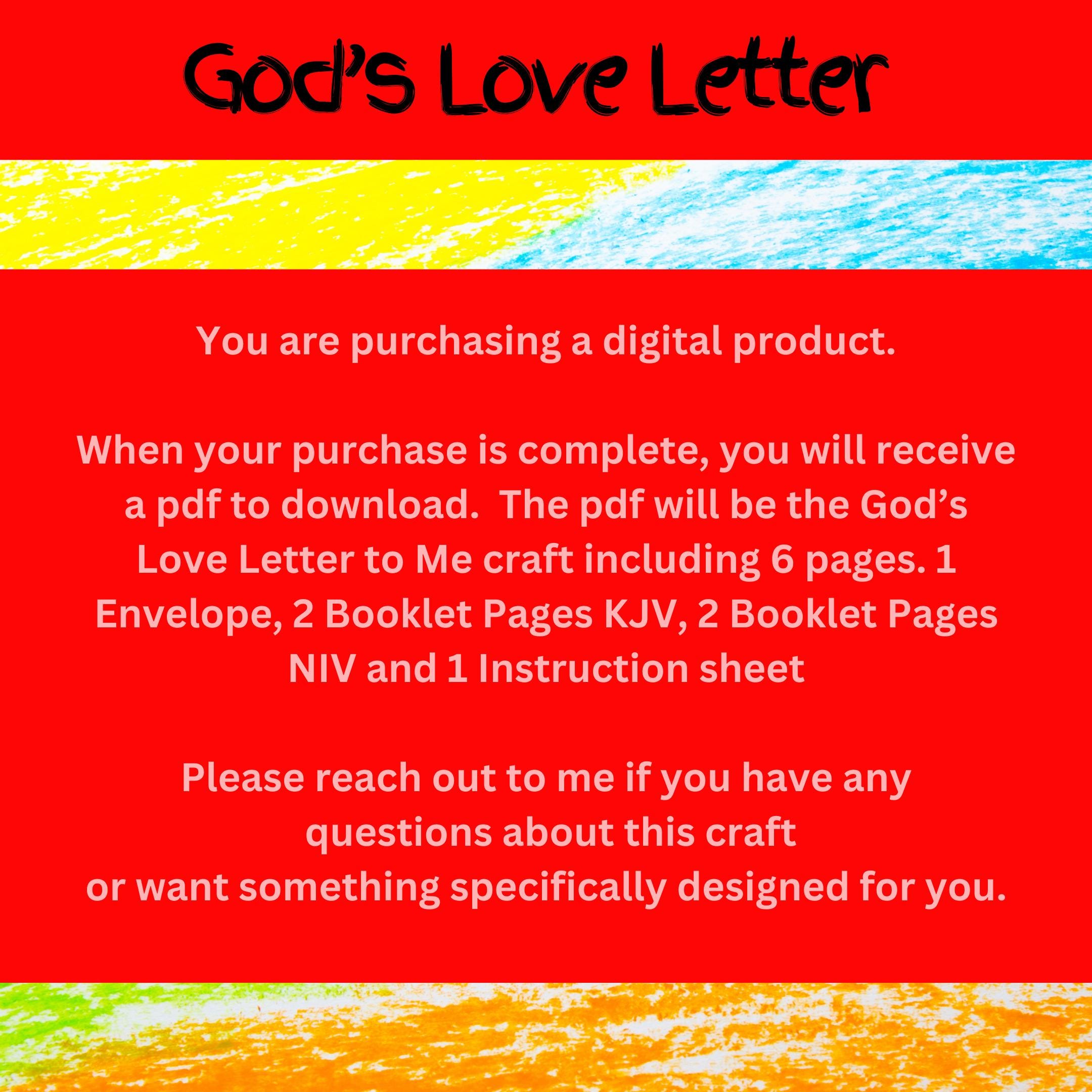 God's Love Letter to Me Craft | Sunday School | VBS | Homeschool ...