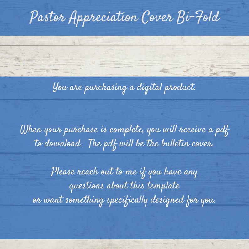 Pastor Appreciation Bulletin | Bi-fold Design | PDF | Thank You for ...