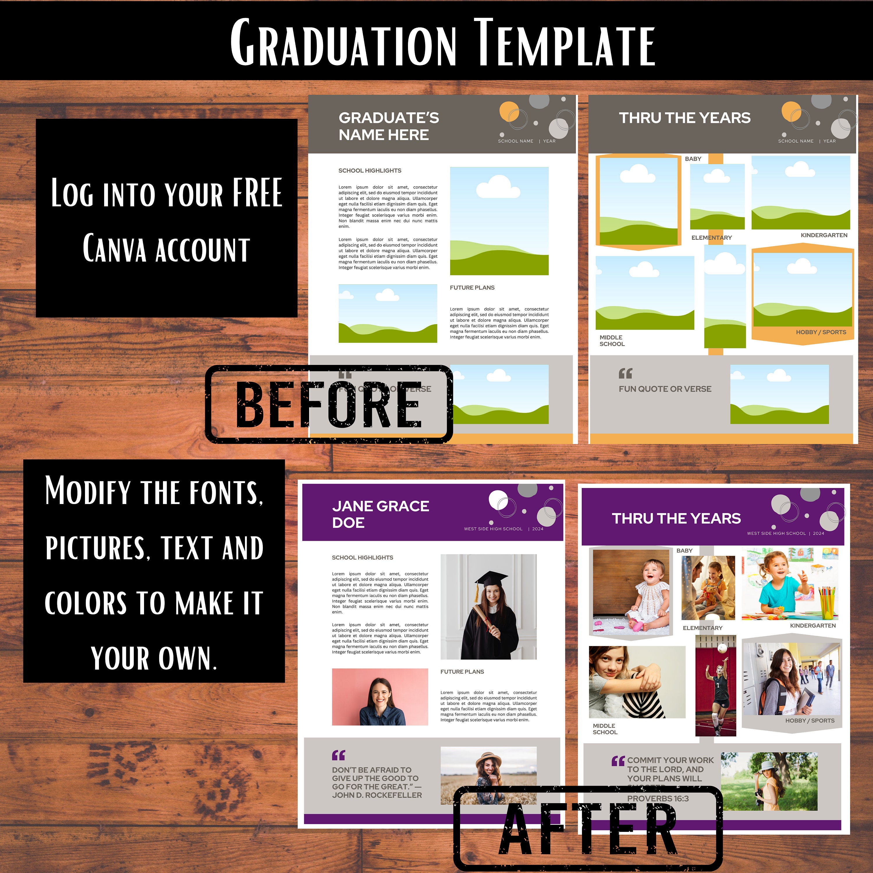 Graduation Announcement Template Future Plans Senior High School ...