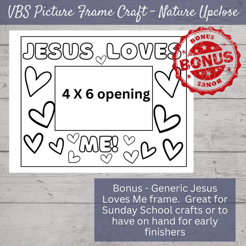 Vacation Bible School - up Close Nature Picture Frame Craft - Etsy