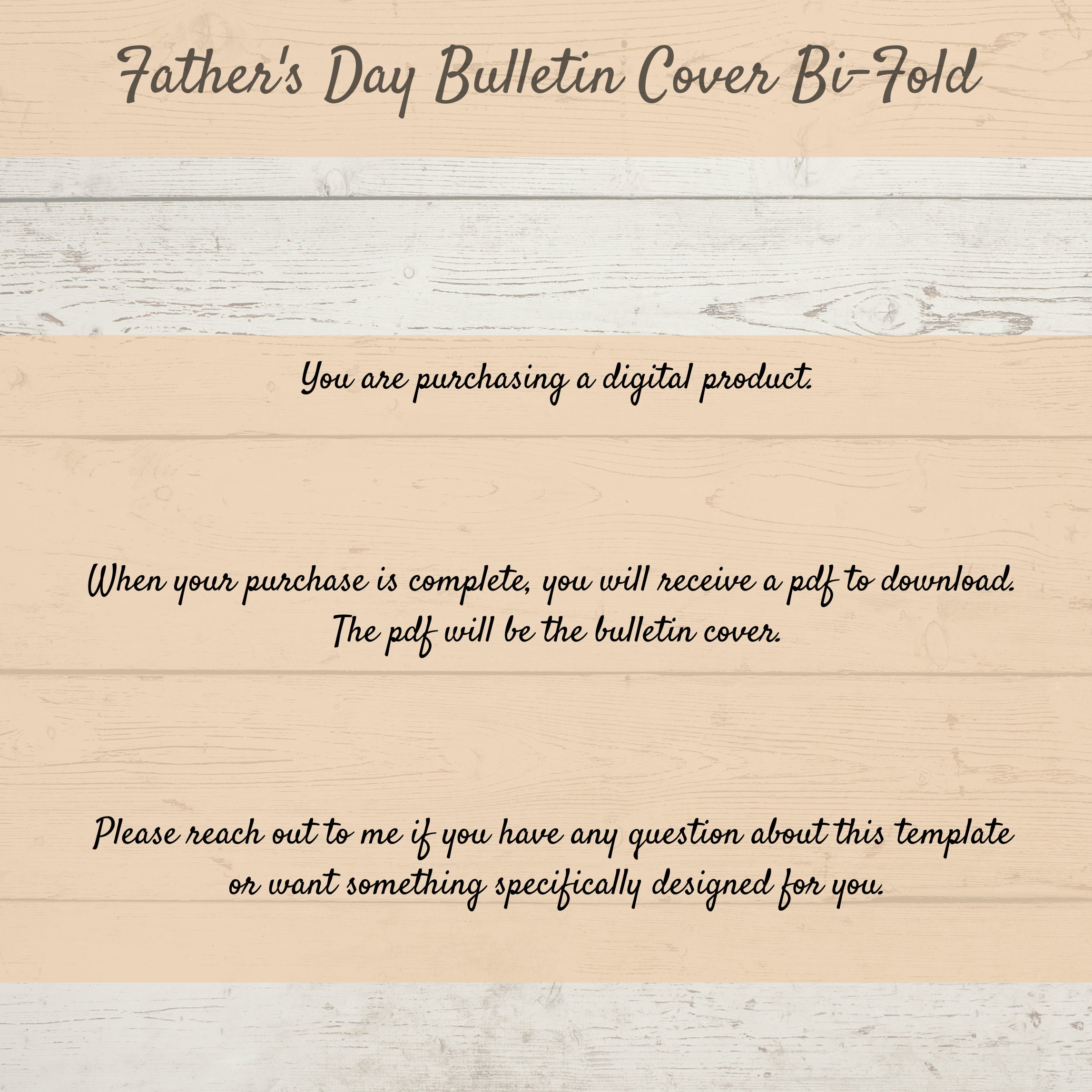 Father's Day Bulletin Cover | Bi-fold Silhouette Design (PDF) - Etsy