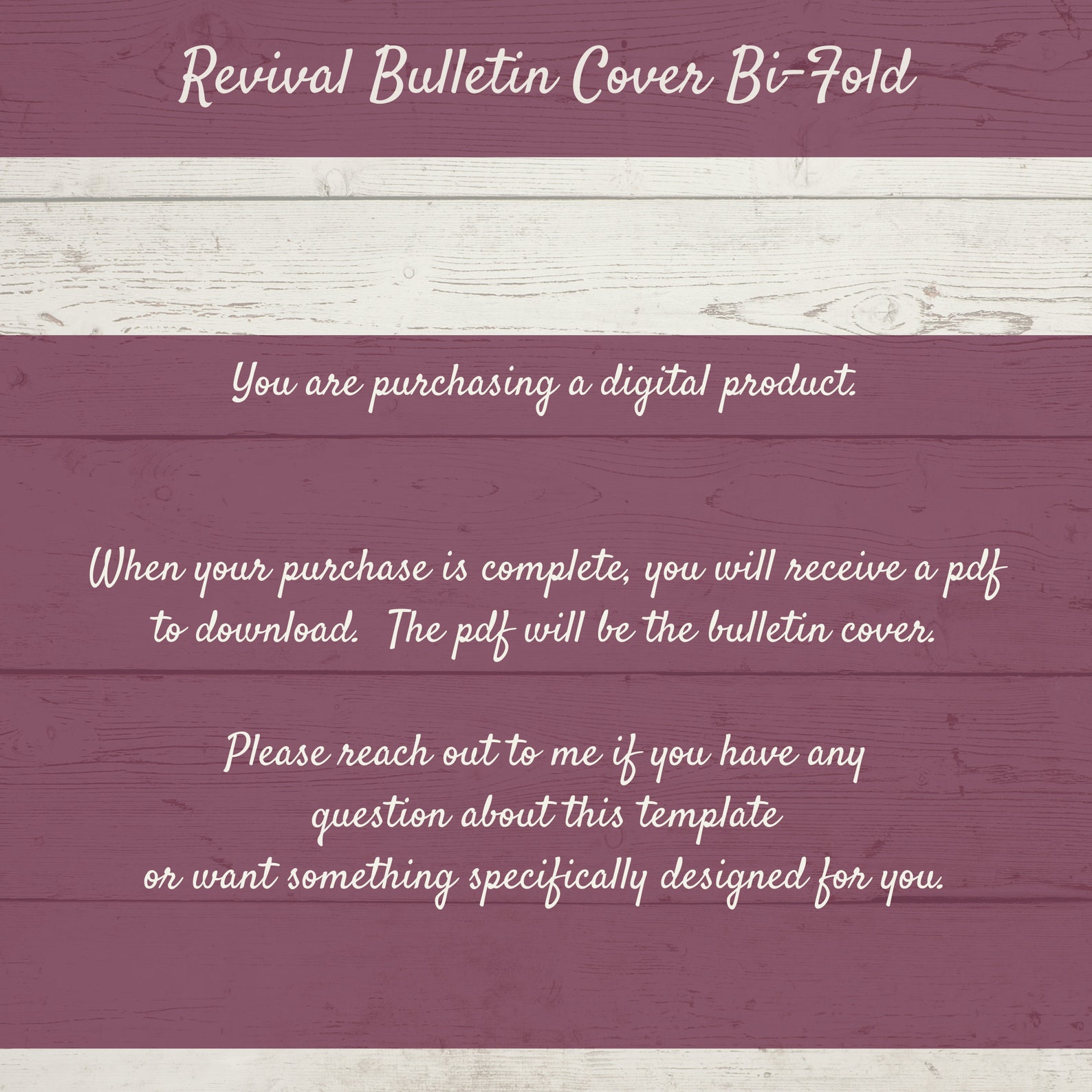 Church Revival Bulletin Cover | Bi-fold Design | PDF | Spirit of the ...
