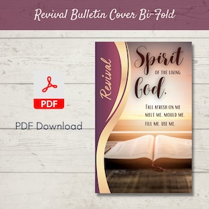 Church Revival Bulletin Cover | Bi-fold Design | PDF | Spirit of the ...