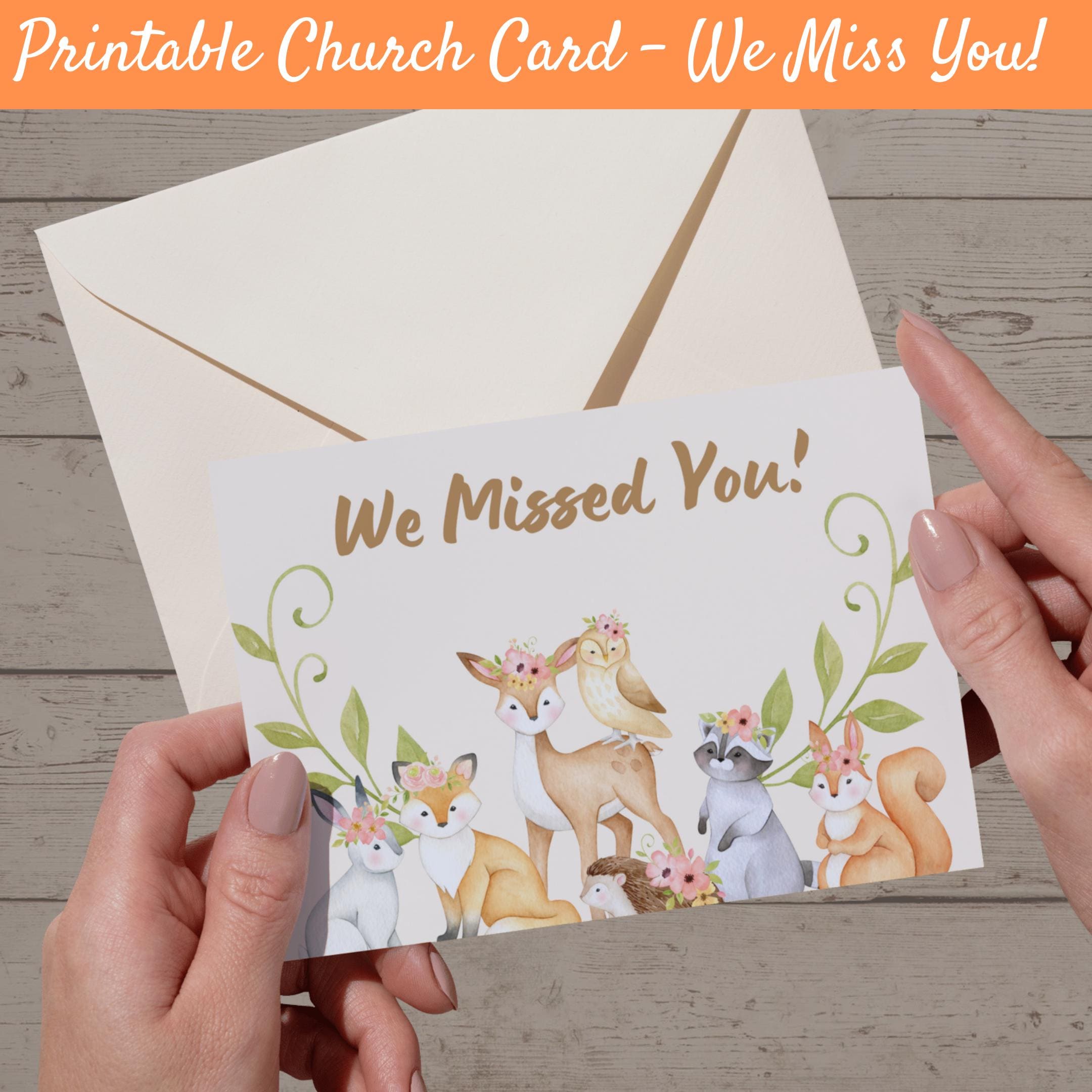 Printable We Miss You Card | Kid Miss You Card | Sunday School Church ...
