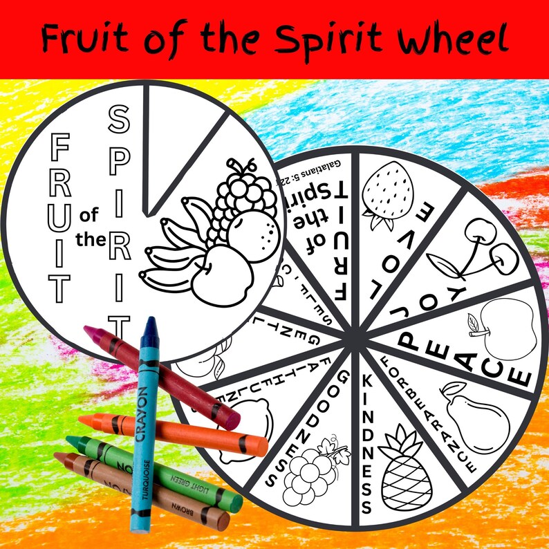Fruit of the Spirit Wheel Paper Craft | VBS Craft | Sunday School ...