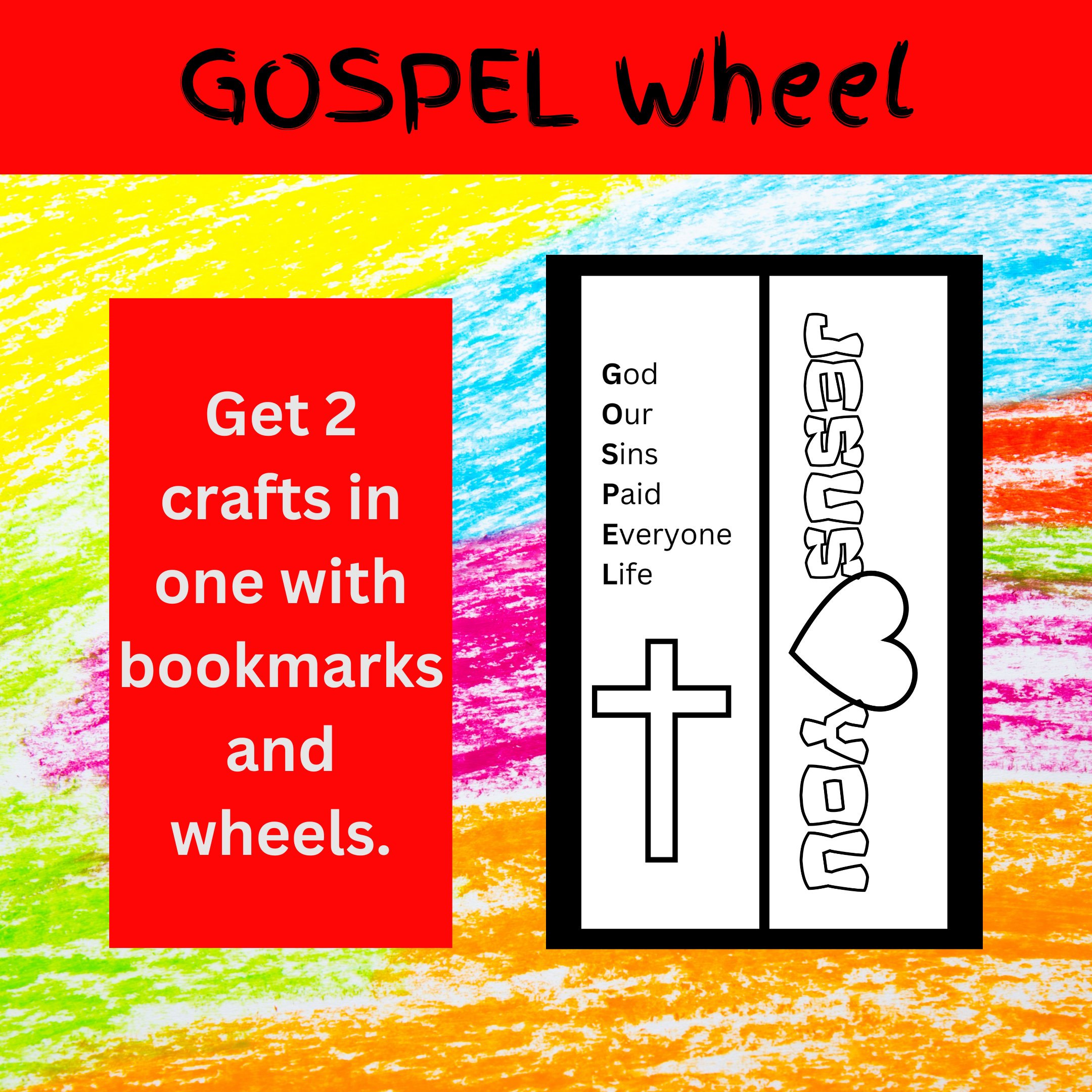 GOSPEL Wheel Paper Craft | Acrostic to Share Gospel Message | VBS Craft ...