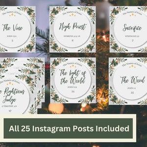 25 Names of Jesus Instagram Posts | Christmas Advent Countdown | Edit ...