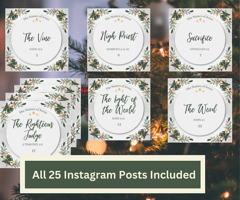 25 Names of Jesus Instagram Posts | Christmas Advent Countdown | Edit ...
