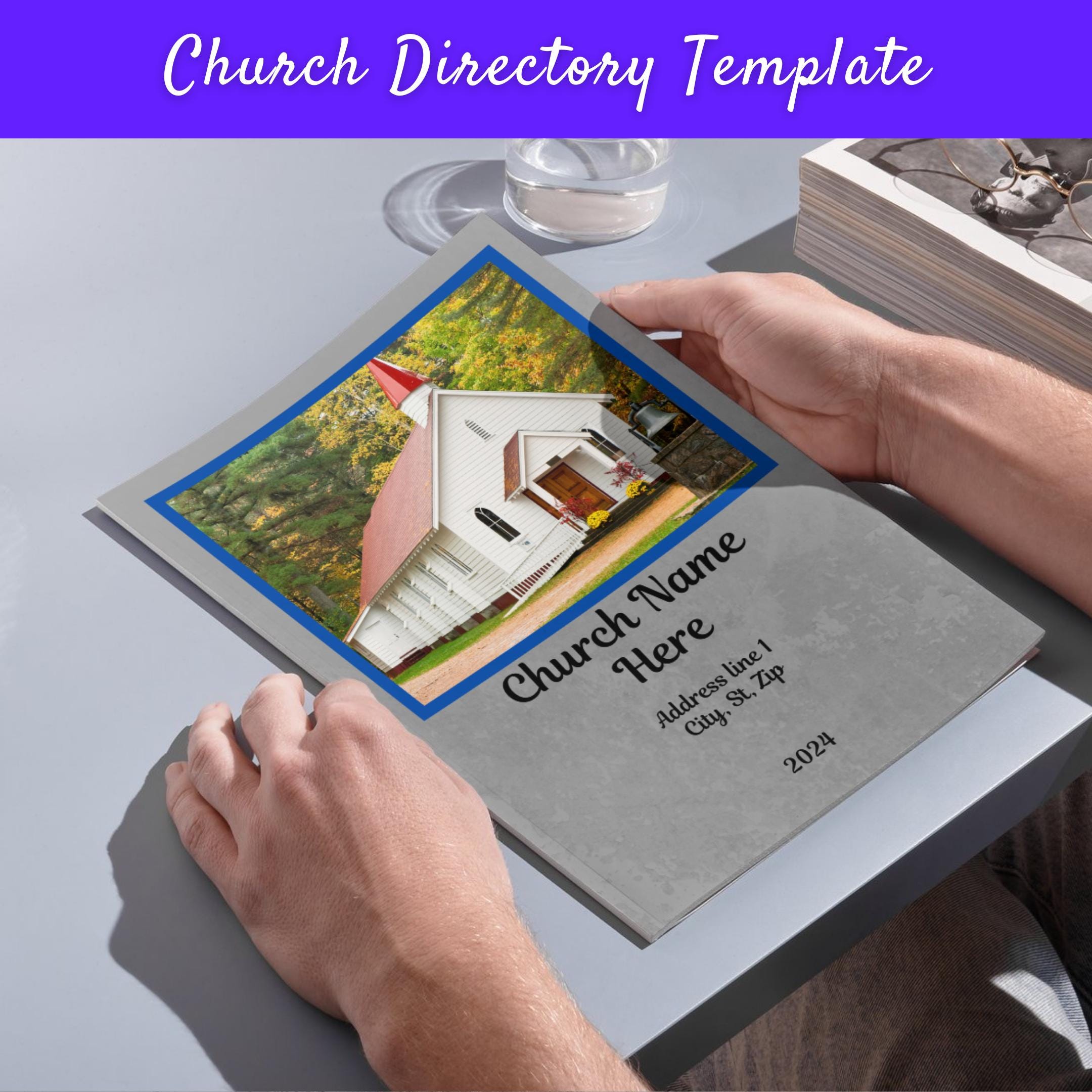 Church Directory Template Gray Background - Canva - Customize - 8 1/2 X ...